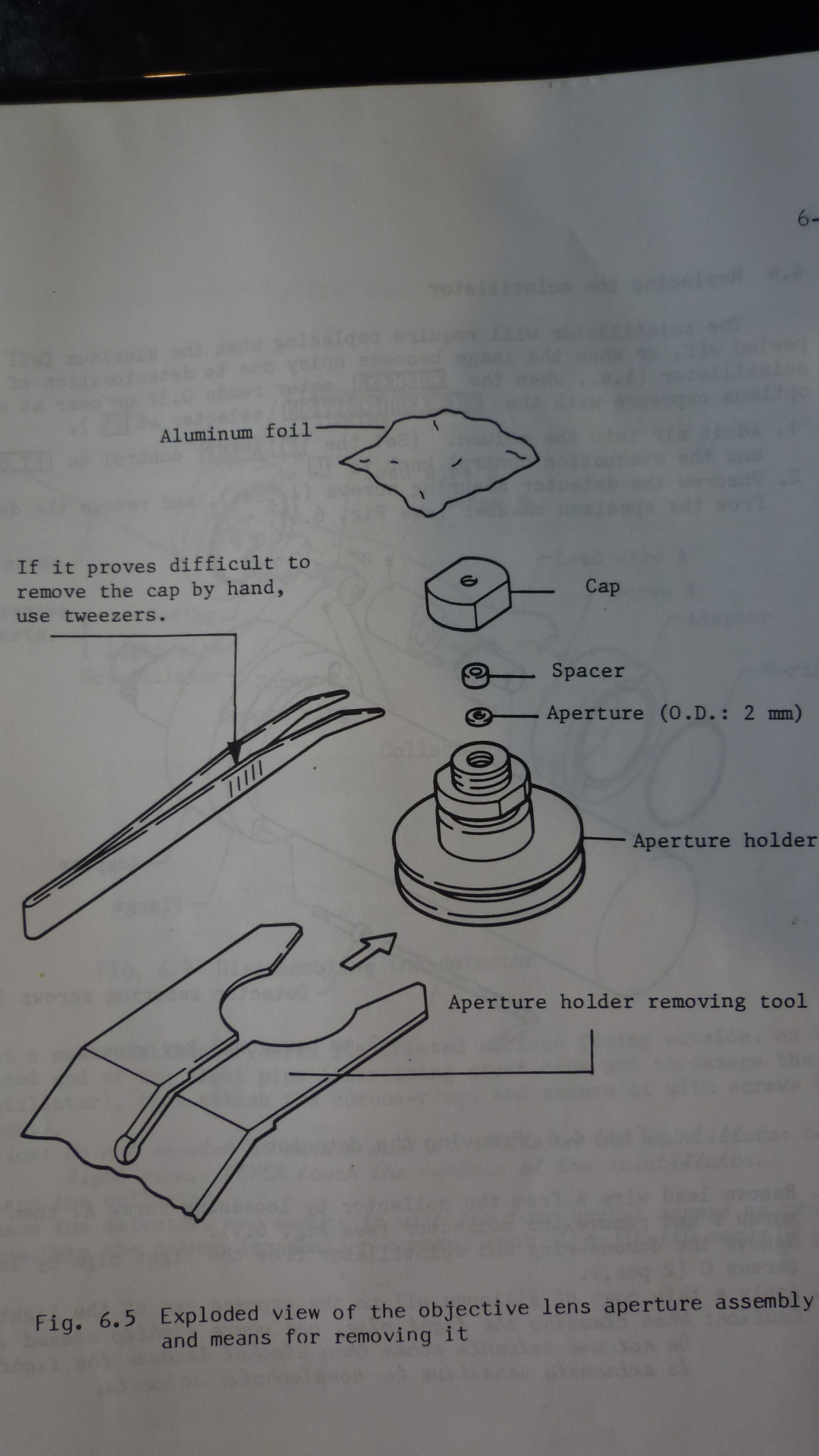SEM condenser lens pole piece cleaning and objective aperture ...